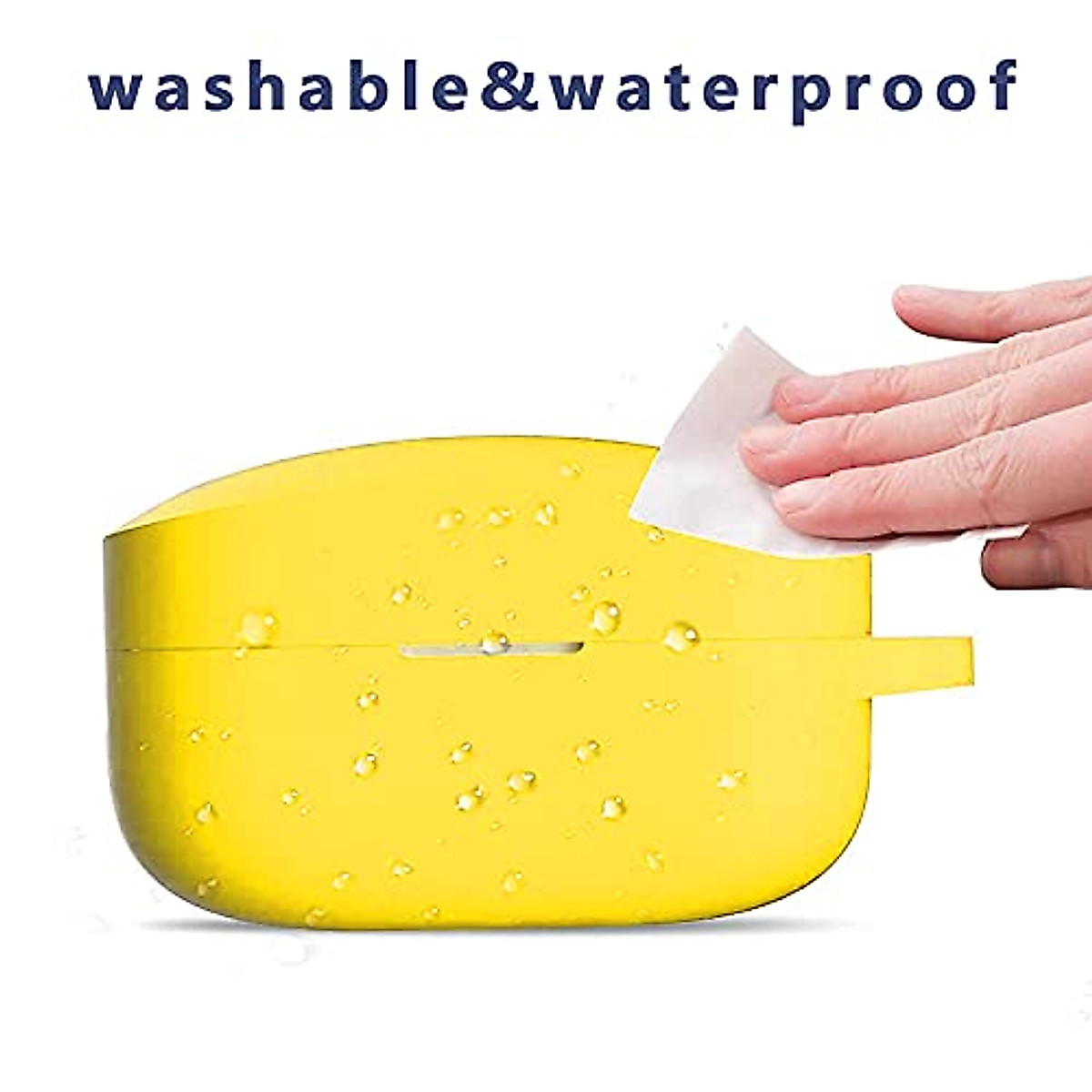 Ankersaila Soft Silicone Case Compatible with Fit Sony WF-1000XM4, Scratch/Shock Resistant Protective Case Cover (Yellow)