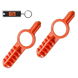 2 Pack Hunter MP Rotator Adjustment Tool MPTOOL, Orange Sprinkler Adjustment Tool, Hunter MPTool Sprinkler Tool Pack of 2 Adjustment Wrench for all MP Rotator Nozzles with Included LED Keychain Light