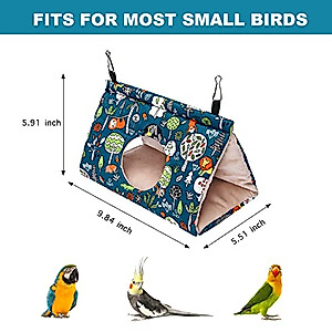 Petmolico Bird Nest Shed Hut House, Warm Hanging Hammock Cage Accessories Snuggle Sleeping Bed Hideaway for Parrot Parakeet Cockatiels Cockatoo Lovebird Finch, Medium Size