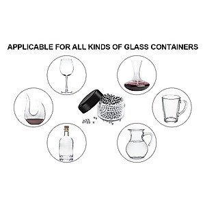 1000 PCS Decanter Cleaning Beads, 304 Stainless Steel Cleaning Balls for Glassware, Reusable Cleaning Beads for Wine Decanters Water Bottle Carafe and Vase