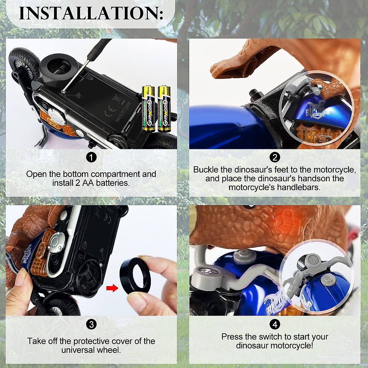 Dinosaur Toys for Kids 3-5 Dino Toy Cars, Kids Dinosaur Toys Toddler Boy Toys Vehicle Playsets with Flashing Lights for 5-7 Boys Girls, Boy Toys Age 3-5, Christmas Birthday Gifts for Kids 2 Pack