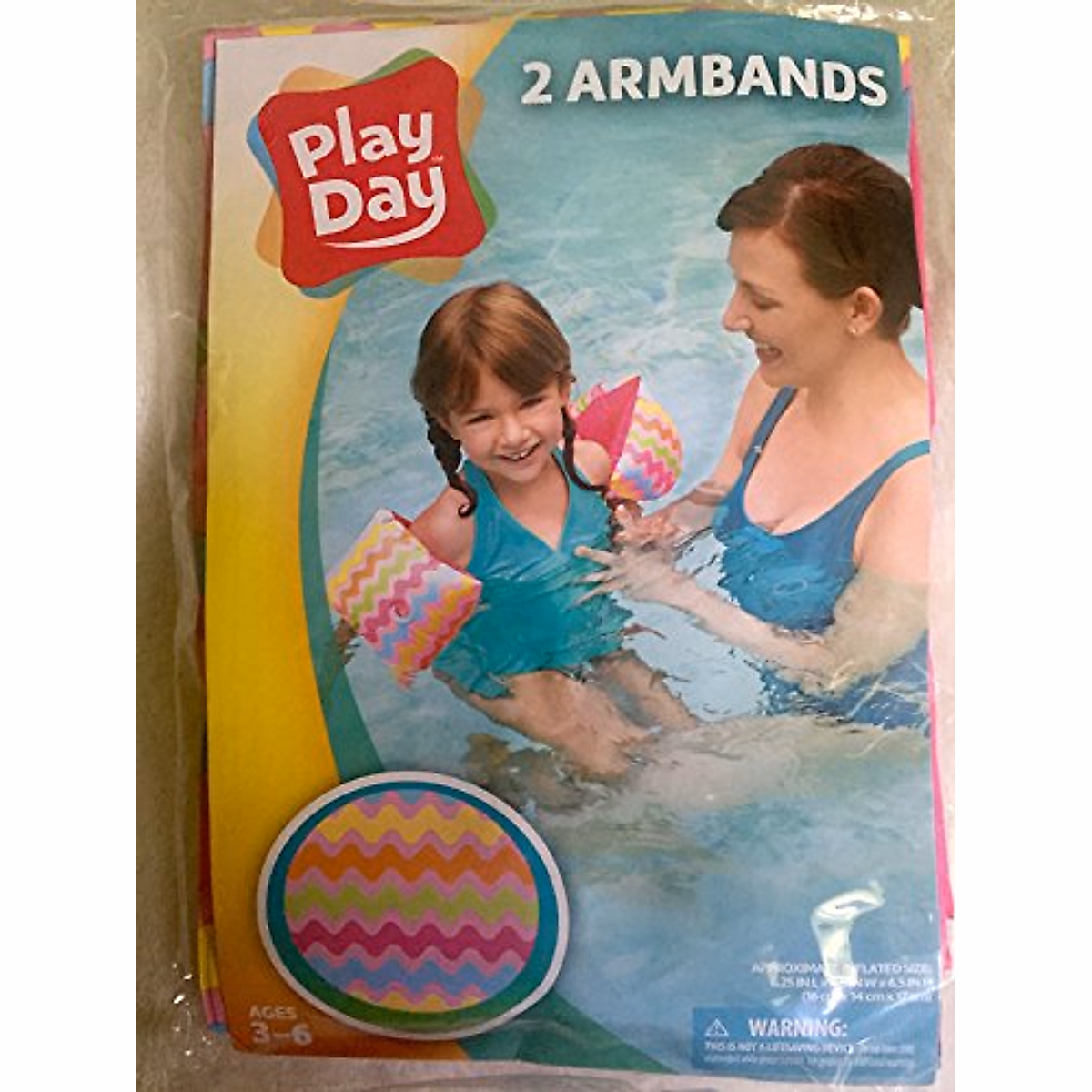 Play Day Pink Chevron Waves Armbands