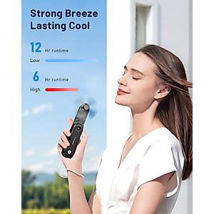 SWEETFULL Portable Handheld Mini Fan with LED Display, 2-in-1 Personal Foldable USB Rechargeable Hand Held Fan & Flashlight for Travel, Lash Eyelash, Cute Small Pocket Fan for Women, Girls