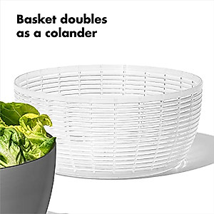 OXO Steel Salad Spinner, 6-2/74-Quart, Stainless Steel