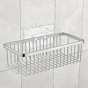 WY LIGHTING LEVEL 4 Pack Shower Caddy Adhesive Replacement Hooks, No Drilling Hooks for Bathroom Shower Caddy Corner Shower Shelf Basket Soap Dish Wall Hanging Hook with Strong Sticky (Double Hooks)