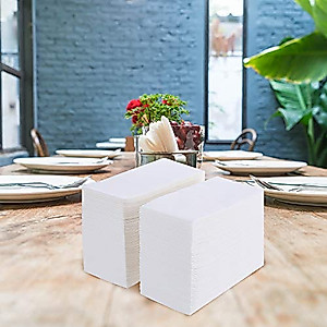 200 Pack Disposable Guest Towels Soft and Absorbent Linen-Feel Paper Hand Towels Decorative Bathroom Hand Napkins for Kitchen, Parties, Weddings, Dinners,White