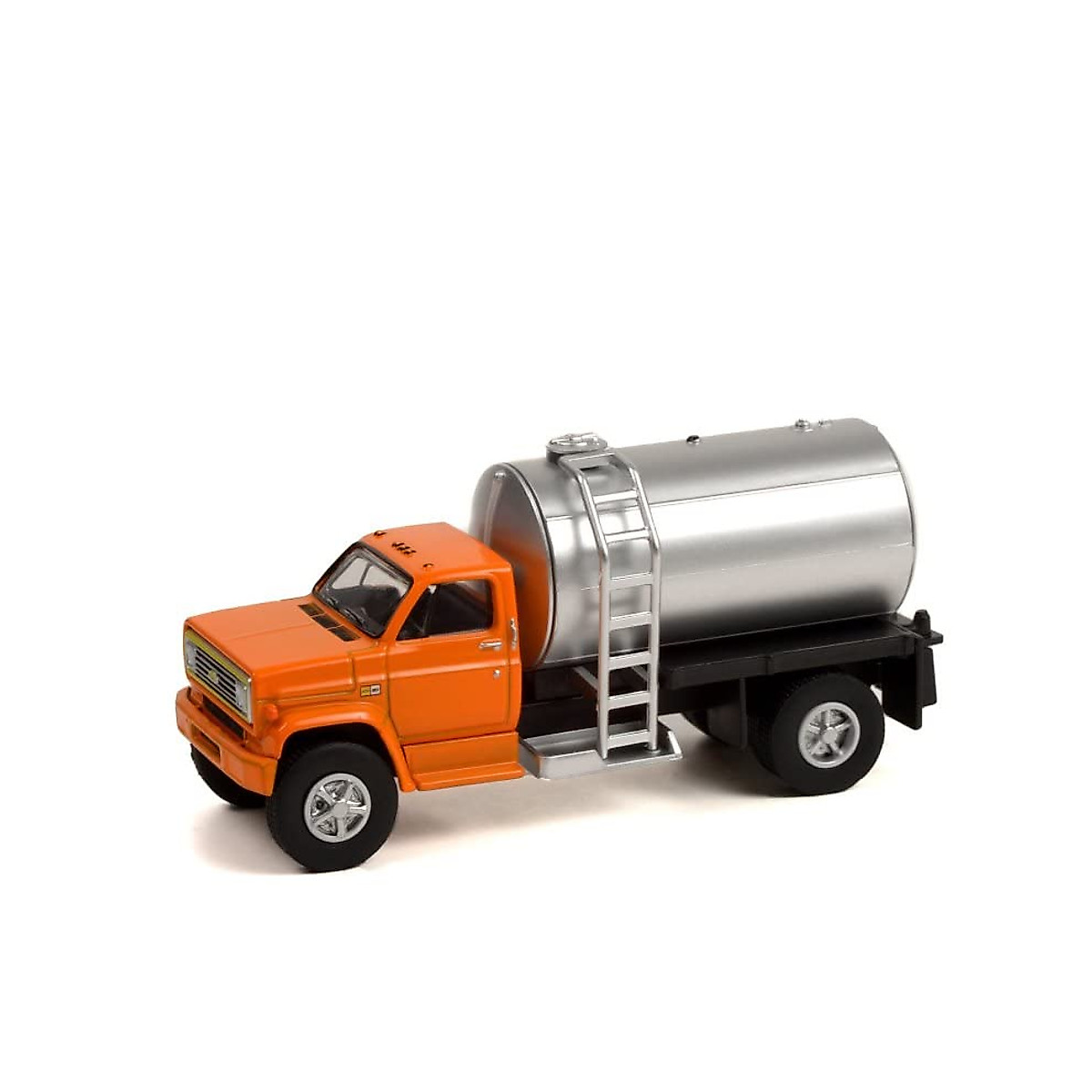 1982 Chevy C-60 Fertilizer Truck, Orange and Silver - Greenlight 45140A/48-1/64 Scale Diecast Replica