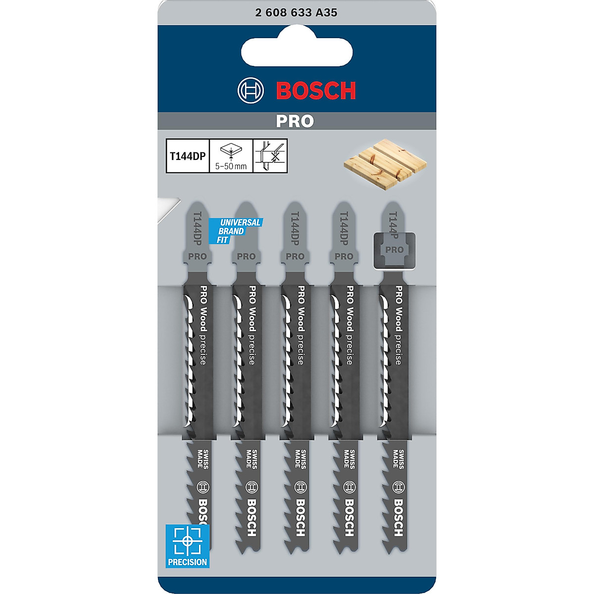 Bosch 2608633A35 Jigsaw Blade "T 144 DP" (5 Piece)