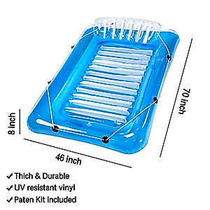 NOCCUR Tanning Pool for Adults -Inflatable Tanning Pool - Pool Floats Adult Size-Pool Floats Lounger with Comfort Pillow-Suntan Tub-Tanning Pool Raft Tub for Swimming Pools in Summer
