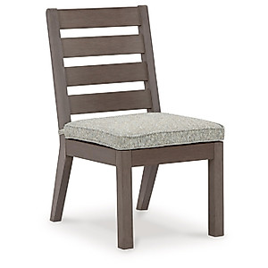 Signature Design by Ashley Hillside Barn Outdoor Dining Chair, Set of 2, 20" W x 27" D x 37" H, Light Brown & Light Gray