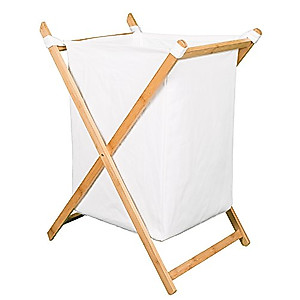 BirdRock Home X Bamboo Hamper - Made of Natural Bamboo - Includes Machine Washable Cotton Canvas Liner - Lightweight for Easy Transportation