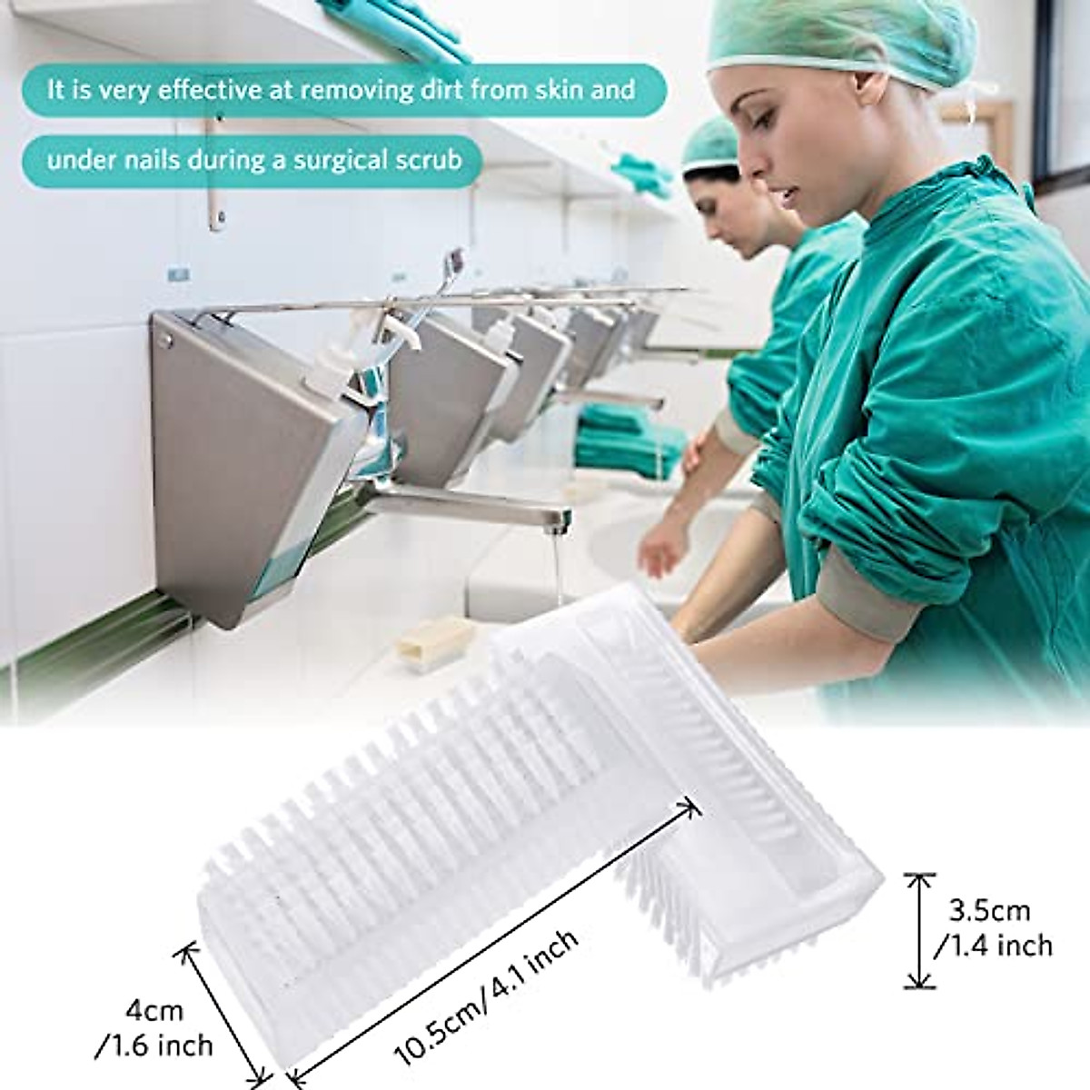 5 Pieces Hand Scrub Brushes for Cleaning Fingernail Brush Stiff for Men Non Disposable Scrub Brush Heavy Duty Plastic Cleaning Brushes for Hands Nail Cleaning (White)