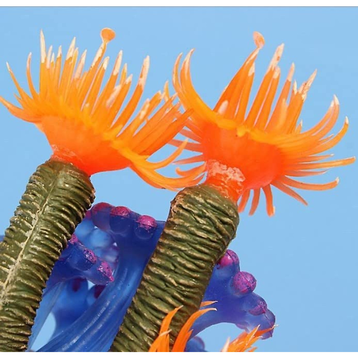 TOPINCN Artificial Coral, Simulation Plant Luminous Silicone Coral Sea Anemone for Fish Tank Landscape Decoration Aquarium Ornaments