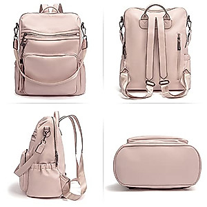 CLUCI Backpack Purse for Women Fashion Leather Designer Travel Large Ladies Convertible Shoulder Bags with Tassel Pink