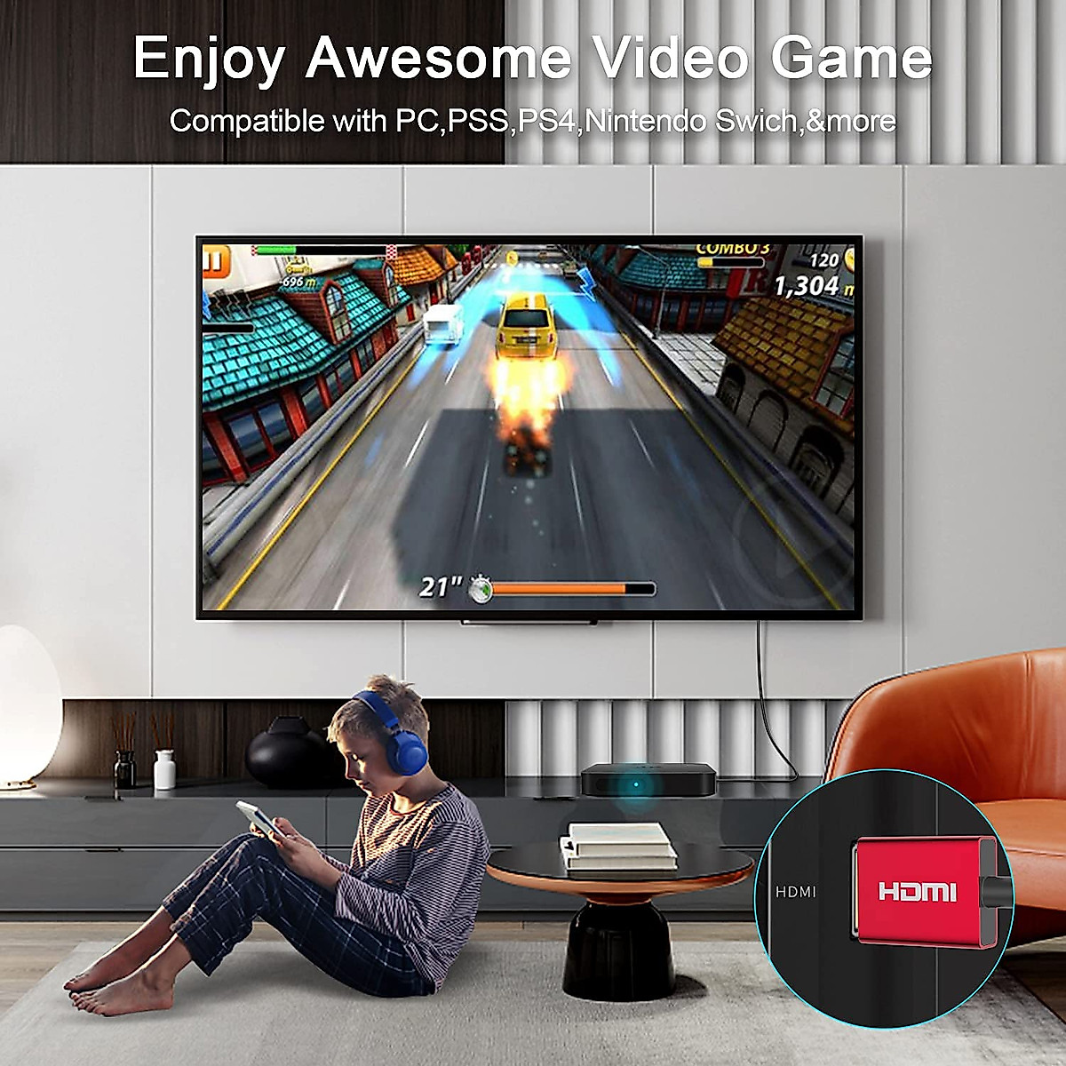 Rulykar Thin 8K HDMI 2.1 Cable 6.6FT/2M, Ultra High Speed 48Gbps, Ultra Thin HDMI 2.1 Φ3.6mm Cord,8K@60Hz, Dynamic HDR, eARC, Compatible with PS5, Xbox One, NS, GH5S, 8KUHD TV…