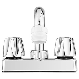 Pacific Bay - Lynden Utility Laundry Sink Faucet with Swivel Stainless Steel Spout - Optional Threaded Spout Garden Hose Adapter - Metallic Chrome Plating Over Plastic