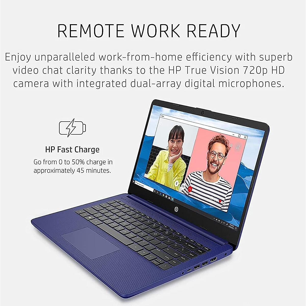 HP Stream Laptop 2023 Newest 14" HD Display, Intel Celeron N4120 Processor, 4GB RAM, 64GB EMMC, ‎Intel UHD Graphics 600, Webcam, Wi-Fi, Bluetooth, Windows 11 Home in S Mode