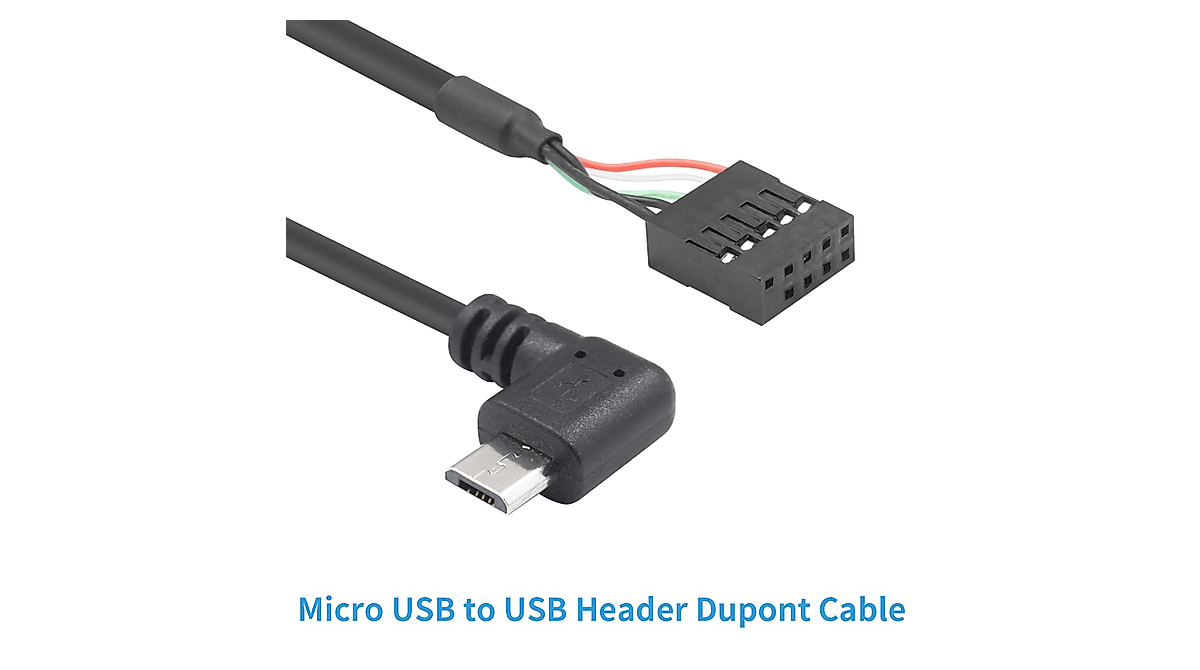 Duttek Micro USB to Motherboard Header Cable - 2-Pack