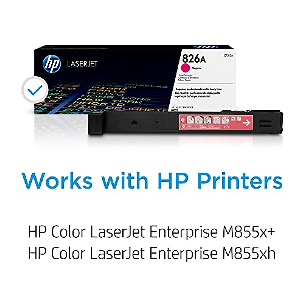 HP 826A Magenta Toner Cartridge | Works with HP Color LaserJet Enterprise M855 Series | CF313A