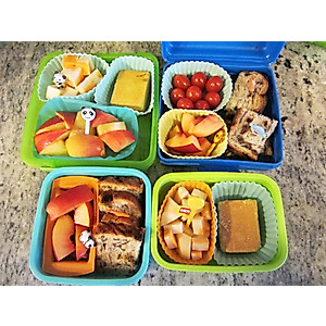 Silicone Lunch Bento Box Dividers, Bento Bundle Lunch Box Accessories for Lunch Containers