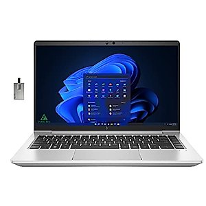 HP 2022 EliteBook 640 G9 14" FHD Business Laptop, Intel i5-1235U (Beats i7-1165G7), 16GB RAM, 512GB SSD, Backlit Keyboard, Fingerprint Reader, 720p Camera, Wi-Fi 6E, Win 10 Pro, Silver, 32GB USB Card