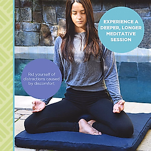 Bean Products Zabuton Meditation Cushion, Small, Natural - 10oz Cotton