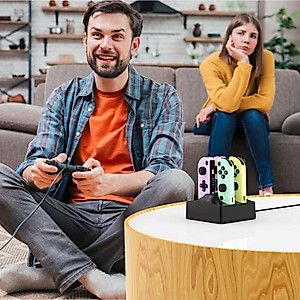 Joycon Charging Dock for Nintendo Switch & Switch OLED, YCCSKY Charger Station for Switch Joy-con with a USB Type-C Charging Cable
