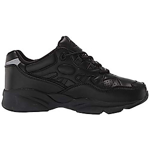 Propét Womens Stana Medical Service Shoe, Black, 12 X-Wide US