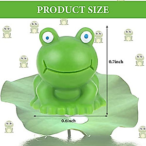 40 Pcs Cute Frog Miniature Figurines Resin Mini Frogs Moss Micro Landscape Blue-Eyed Frogs Animals Model DIY Craft Accessories for Home Garden Party Frog Cake Topper Decorations