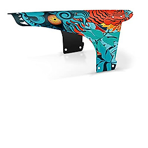 RideGuard PF1 Mr Sakamoto. Front MTB Mudguard Mountain Bike Fender. Fits 24”, 26”, 27.5”, 29”, Plus Size and Fat Bikes. UK Made 100% Recycled Plastic Waste 100% Recyclable.