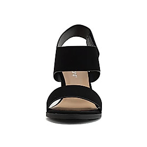 Soda Topshoeave Wait Womens Open Toe Chunky Heel Ankle Strap Shoes Block High Heel Dress Sandals (Black Nubuck, numeric_10)