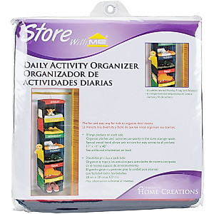DAILY ACTIVITY ORGANIZER - 6 SHELF HANGING CLOSET - 11"x11"x48"