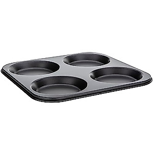 Jocbinltd 5501 4 Cup Yorkshire Pudding Tray, Black