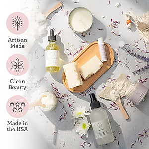 Lizush Luxury Bath Gift Baskets Set for Women - 9 Piece Lavender Spa Gifts for Women, Mothers Day Gifts for Mom, Birthday Gifts For Women, Self Care Gifts For Wife - Handmade In The USA