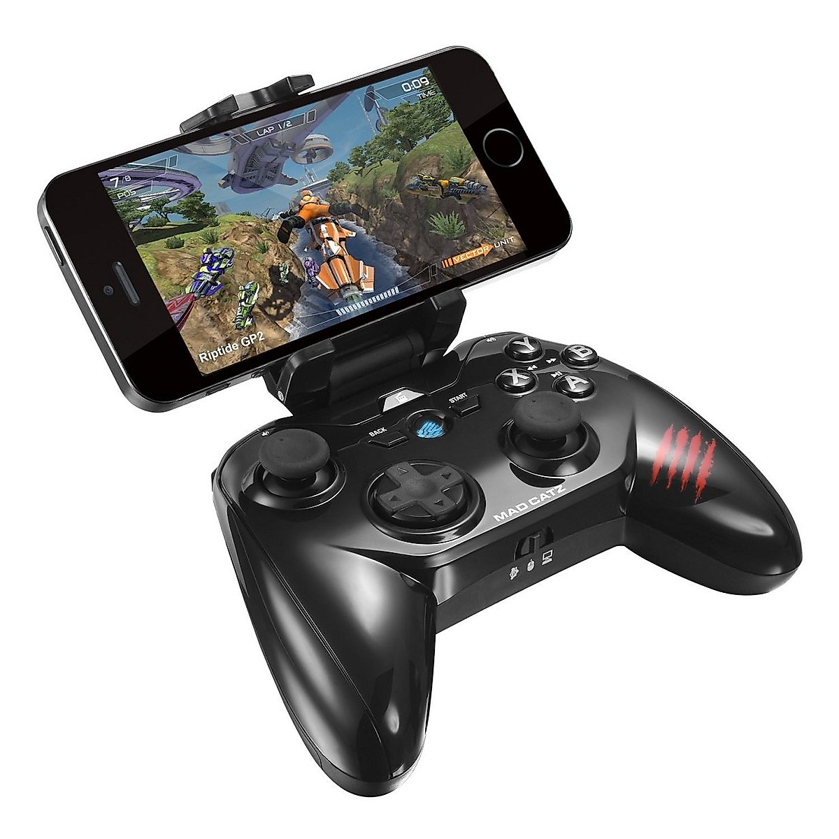Mad Catz Micro C.T.R.L.R Mobile Gamepad and Game Controller for Android, Fire TV, Samsung, PC, Steam and Gear VR - Gloss Black
