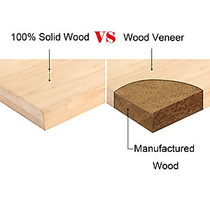 eHemco Kitchen Island Cart on Wheels with Drawer, Storage Cabinet, Shelf and Natural Solid Hardwood Top, White Base