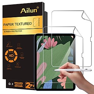 Ailun Paper Textured Screen Protector for iPad 10th Generation [10.9 Inch] [2022 Release] 2 Pack Draw and Sketch Like on Paper Textured Anti Glare Less Reflection [Not for iPad Air 10.9 Inch]