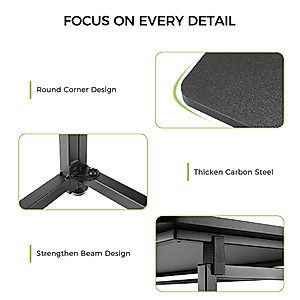 Eureka Ergonomic 43.2 inch Folding Computer Desk, Foldable Table, No Assembly for Home Office Writing PC Study, Portable, Adjustable, Black