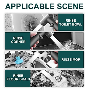 1-In-2-Out Washing Machine and Toilet Faucet, 1-In-2-Out Dual Control Valve, Dual Control Valve for Bidet, Bathroom Faucet Double Handle Dual Control, Easy to Assemble (B*1 PC Grey)