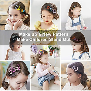 ECADY Hair Clips Colorful Hair Barrette Metal Cute Snap Hair Clips for Girls, Toddlers, Kids - 2 inch, 100pcs