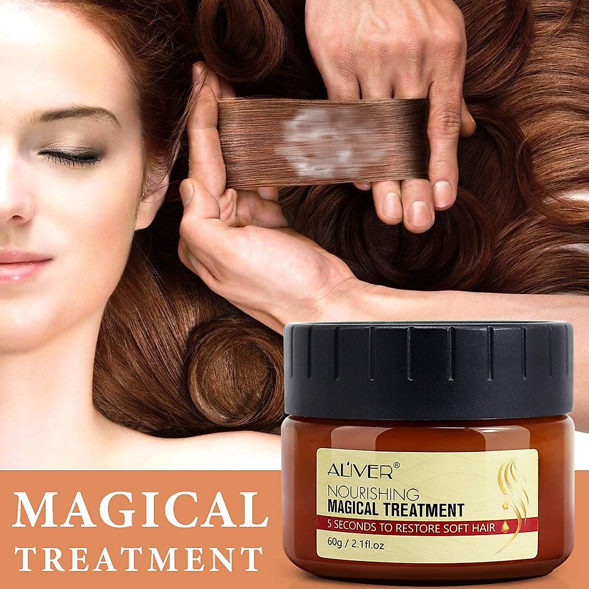 IFUDOIT Magical Hair Treatment Mask, Hair Mask for Dry Damaged Hair and Growth,Professtional Hair Conditioner,5 Seconds to Restore Soft,Fights Breakages and Split Ends,Protect Hair Roots