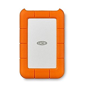 LaCie Rugged Mini 4TB External Hard Drive Portable HDD - USB 3.0 Compatible, Drop/Shock/Dust/Rain Resistant Shuttle Drive for Mac and PC