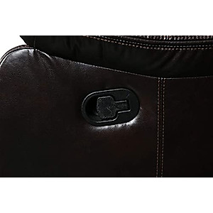 Blackjack Furniture Marsden Modern Leather Air Reclining Living Room Sectional, Brown