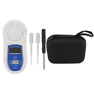 Jeanoko Brix Meter Refractometer Brix Tester 0鈥?3% for Measuring Sugar Content in Fruit Honey Maple Syrup Sugary Drink 0.1% Accuracy
