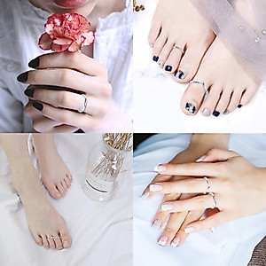 Sllaiss 2 Pcs 925 Sterling Silver Chevron Thumb Ring for Women Minimalist Stackable Midi Rings Set Simple Adjustable Knuckle Open Ring