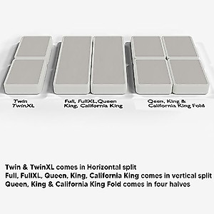 Greton Fully Assembled Low Profile Split Metal BoxSpring/Foundation For Mattress, Queen Size, 60x80