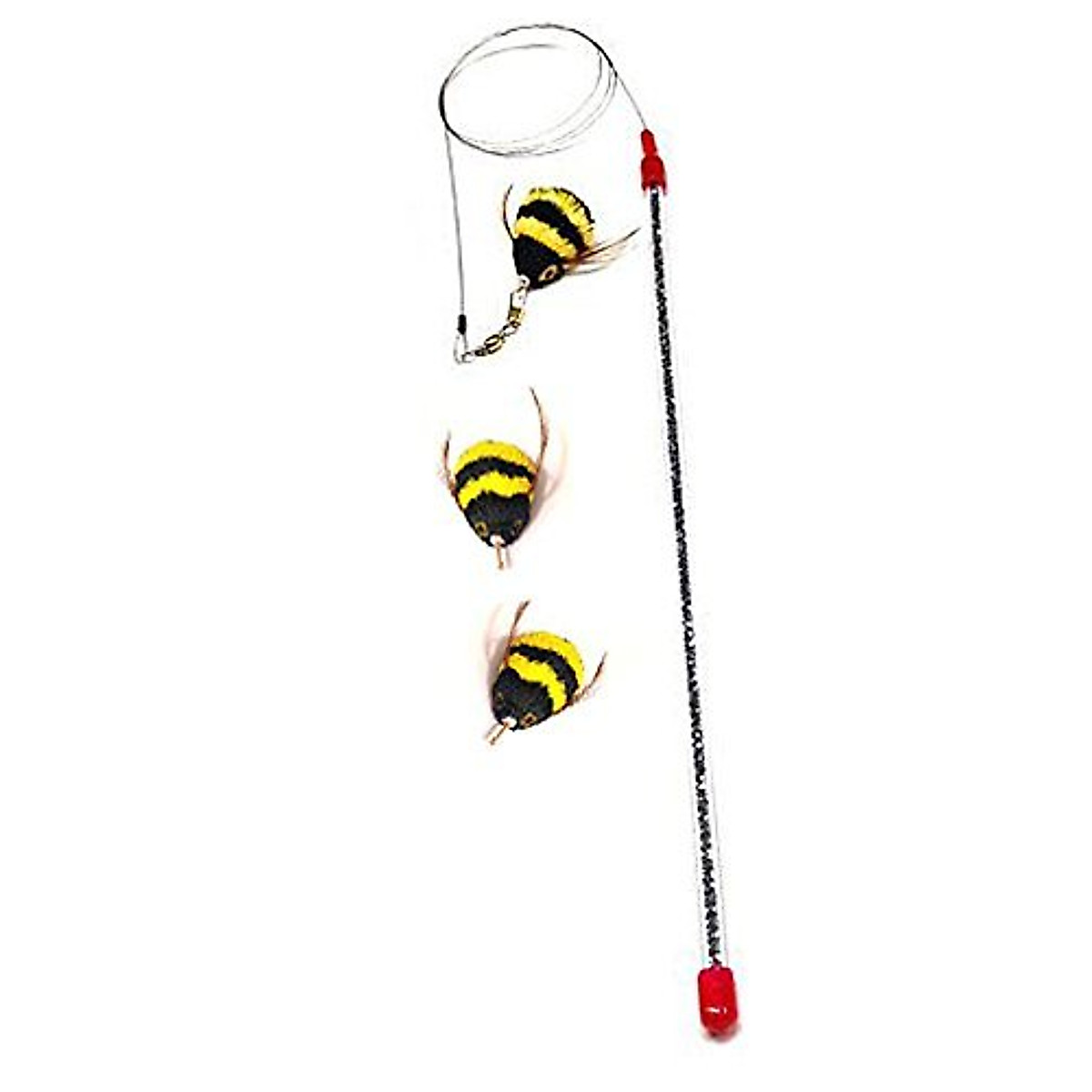 Go Cat Da Bee Teaser Wand and Two Extra Bee Attachments from The Maker of Da Bird and Cat Catcher - Value Pack