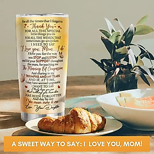 Pawzity Gifts For Mom from Daughter - Daughters Mothers Day for Mom, Mother's Birthday Mother Ideas 20 Oz Tumbler