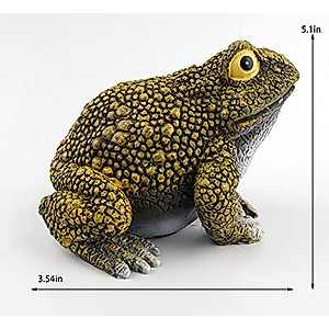 ABEESEA Frog Toad Sculptures Garden Statues Yard Art Resin Decorations Outdoor Outdoor Toad Figurine for Gardens,patios and lawns,Brown