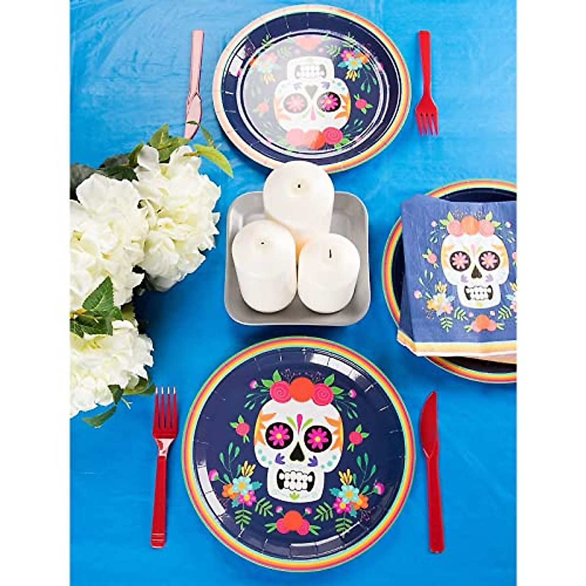 3 Pack Royal Blue Plastic Tablecloth, 54" x 108" Disposable Table Cover for Parties, Graduations